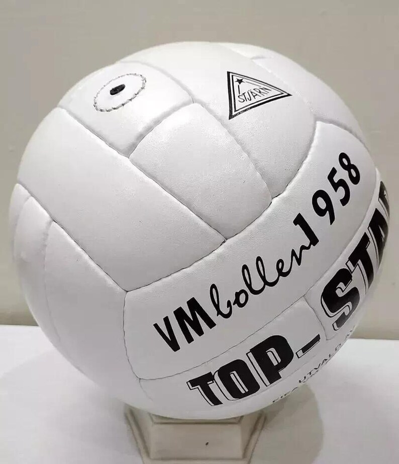 1958 FIFA World Cup Leather Soccer Ball - Top Star VM Bollen (size 5 ...