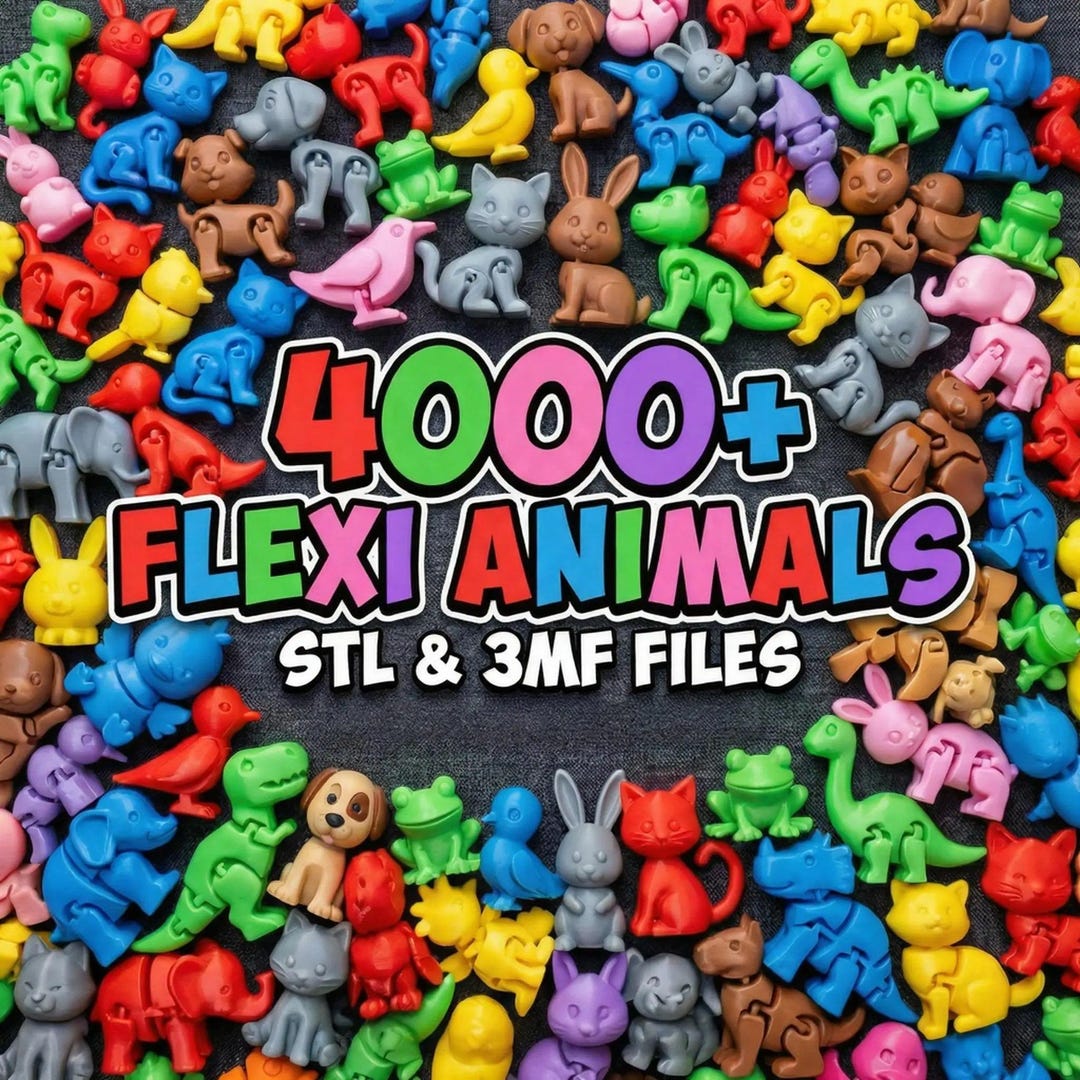 Articulated Flexi Animals STL Files – 4500+ 3D Print Models (STL & 3MF ...