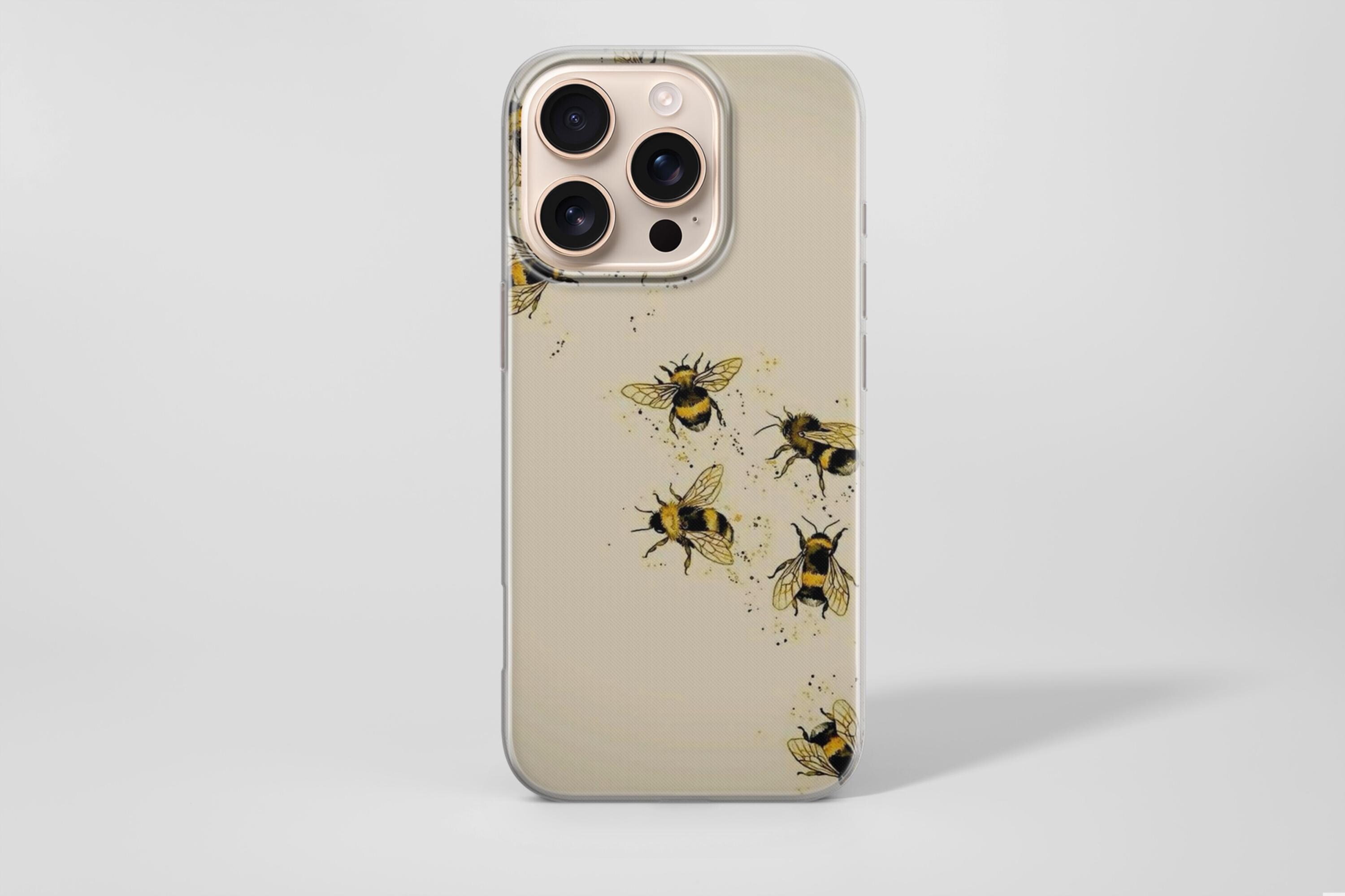 Honey Bee Phone Case, Bumble Bee Cover for iPhone 17 Pro Max, 16e,15,14 ...