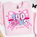 Preppy Coquette 100 Days of School PNG, Floral Glitter Pencil Bow ...
