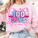 Preppy Coquette 100 Days of School PNG, Floral Glitter Pencil Bow ...