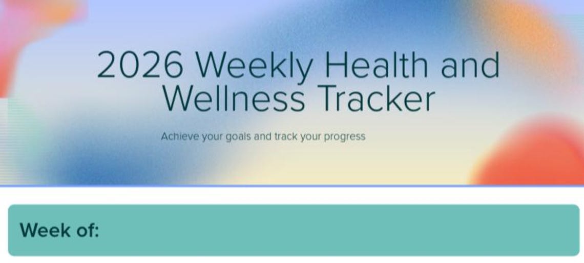 Printable Weekly Health and Wellness Planner - Etsy