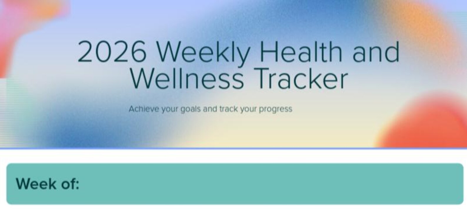 Printable Weekly Health and Wellness Planner - Etsy