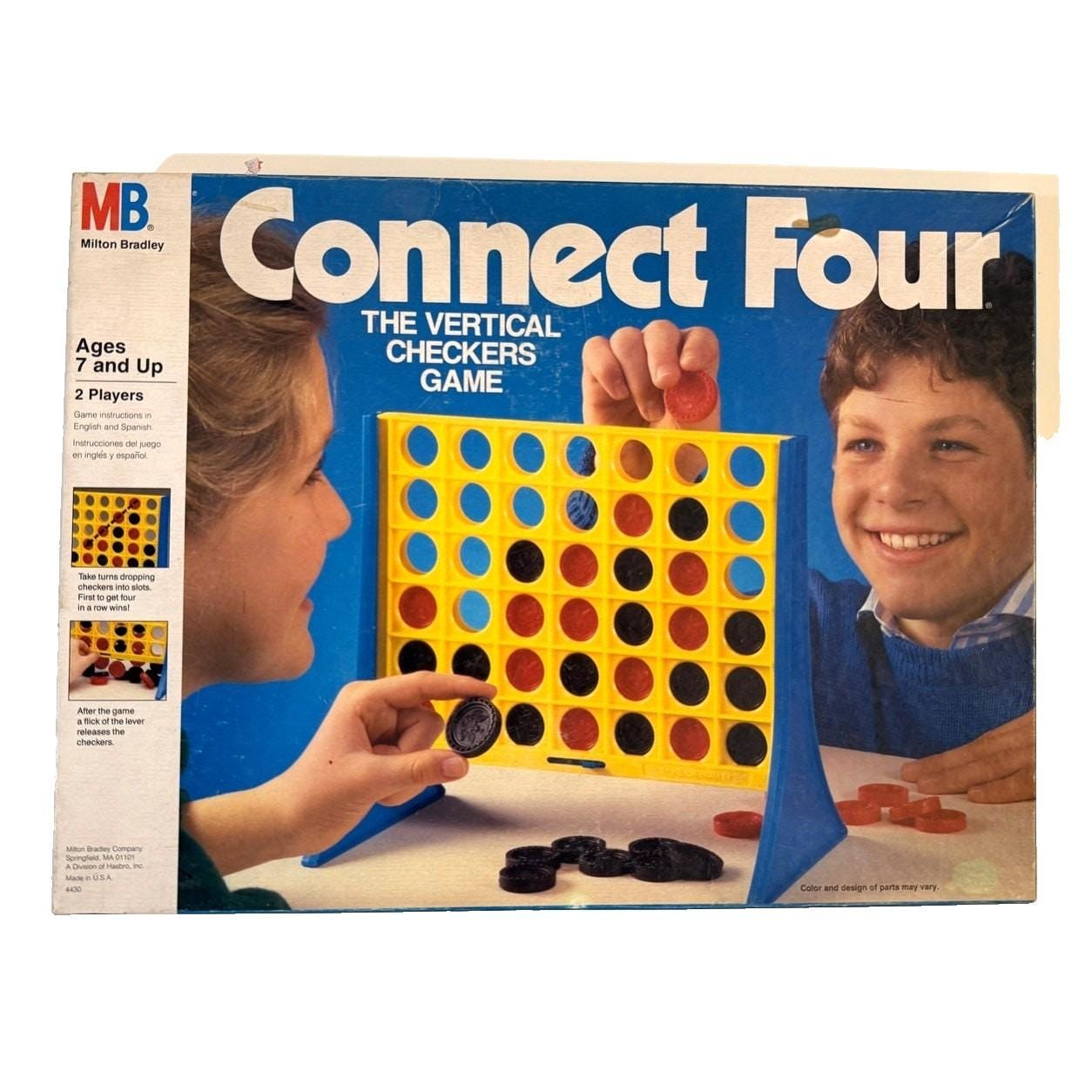 Vintage 1986 Connect Four Board Game Milton Bradley Complete Vertical ...