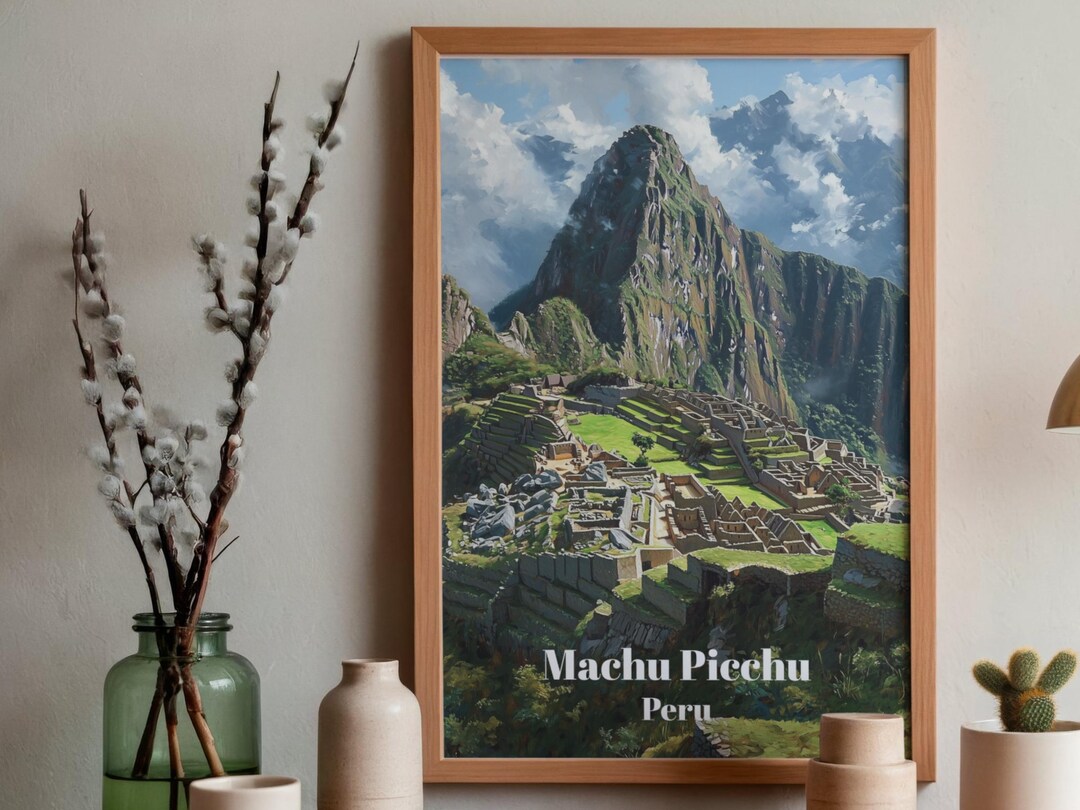 Machu Picchu Peru Travel Poster - Travel Poster - Vintage Travel Poster ...