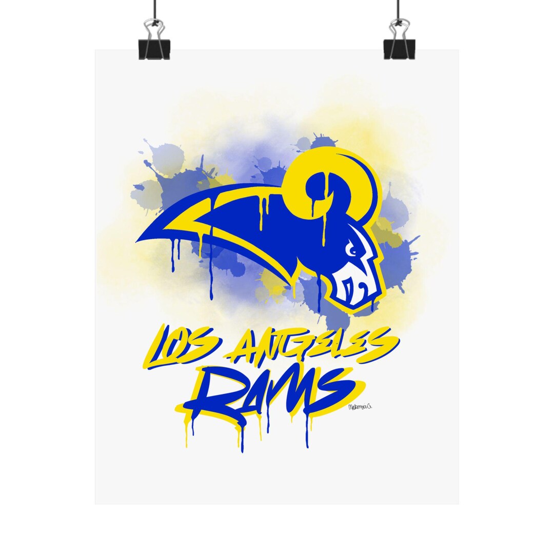 Los Angeles Rams Graffiti Poster Matte Vertical Poster | Sports Wall ...