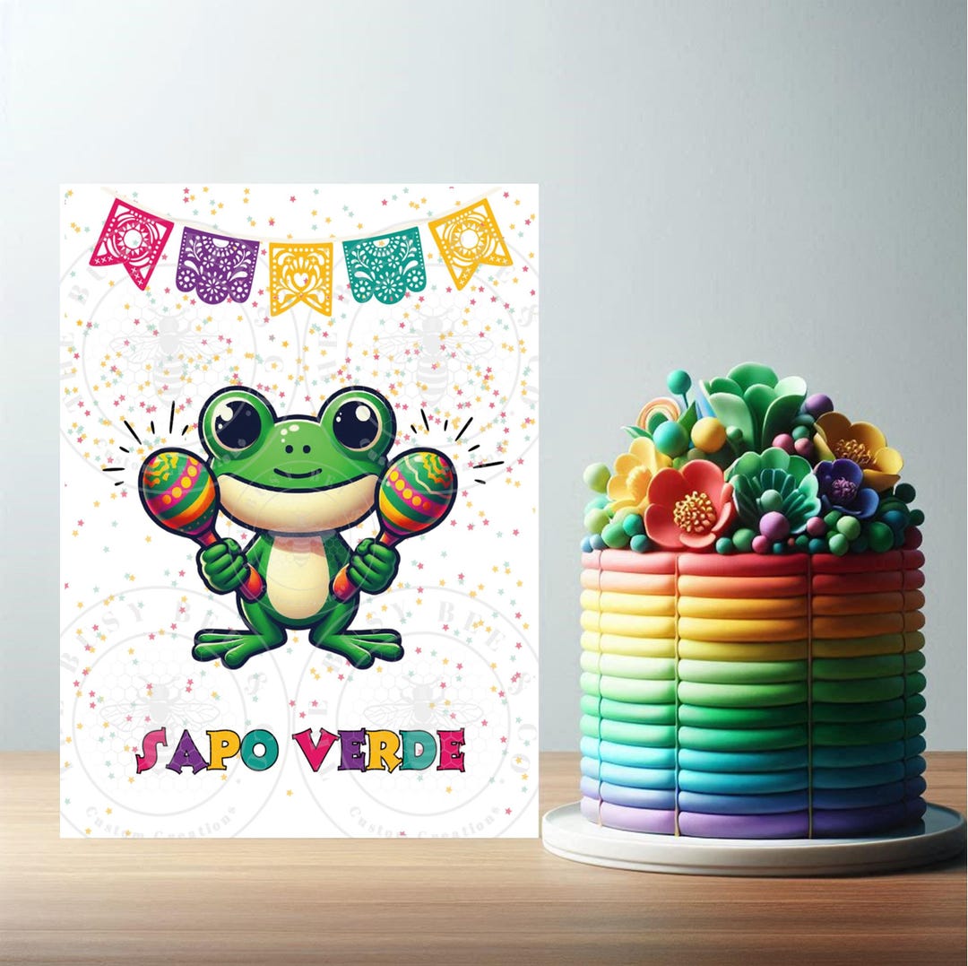 Sapo Verde Happy Birthday Spanglish/spanish Greeting Card - Etsy