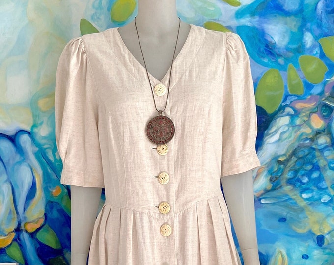 Linen Medieval Dress, Dirndl Bavarian Folk Maxi Dress - Etsy