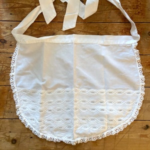 2 Set Vintage Aprons With Lace, Waitress Servant Half Apron, White ...