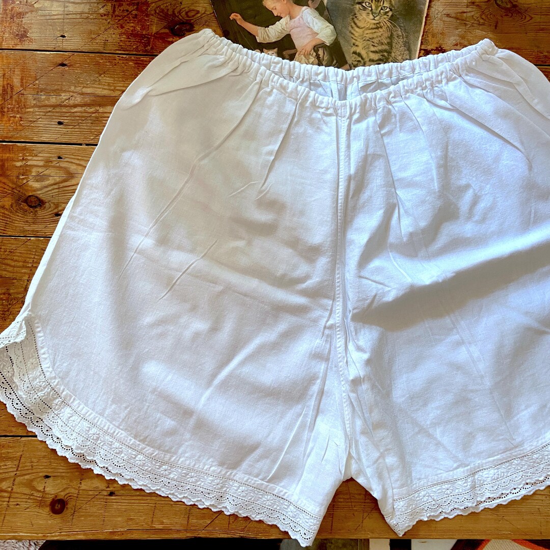 Antique Drawers Cotton Lace Trim Bloomers - Etsy