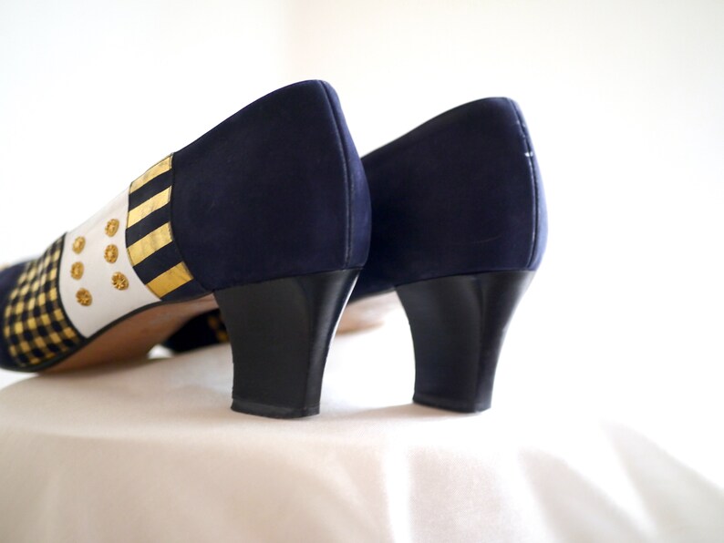 80s Pumps / Mid Heels Vintage Glamour / Vintage Size 365 - Etsy