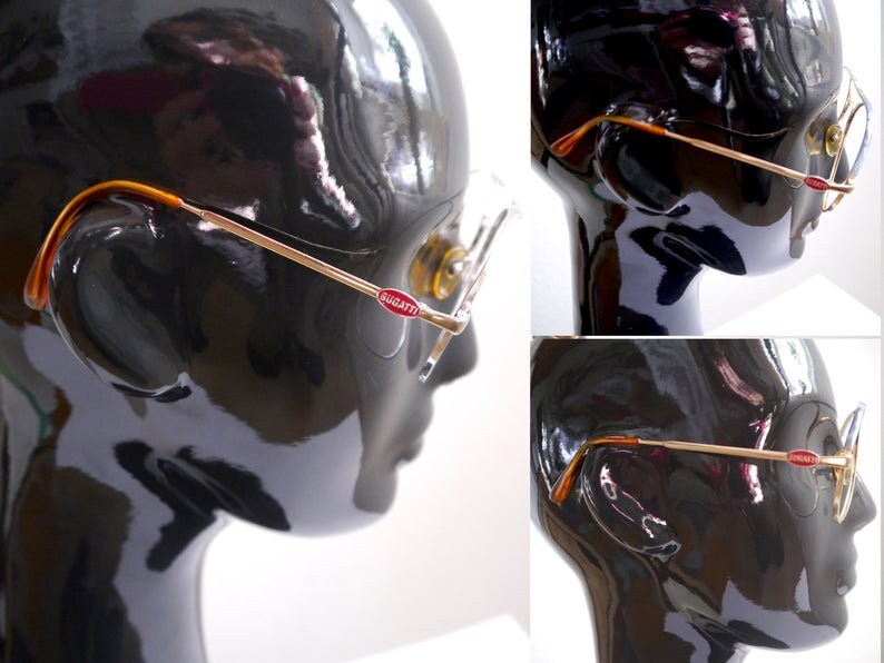 BUGATTI EYEWEAR Vintage, Silver & Gold 80s Eye Frames Pilot Aviator ...