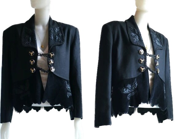 Vintage statement blazer jacket gothic style - Gem