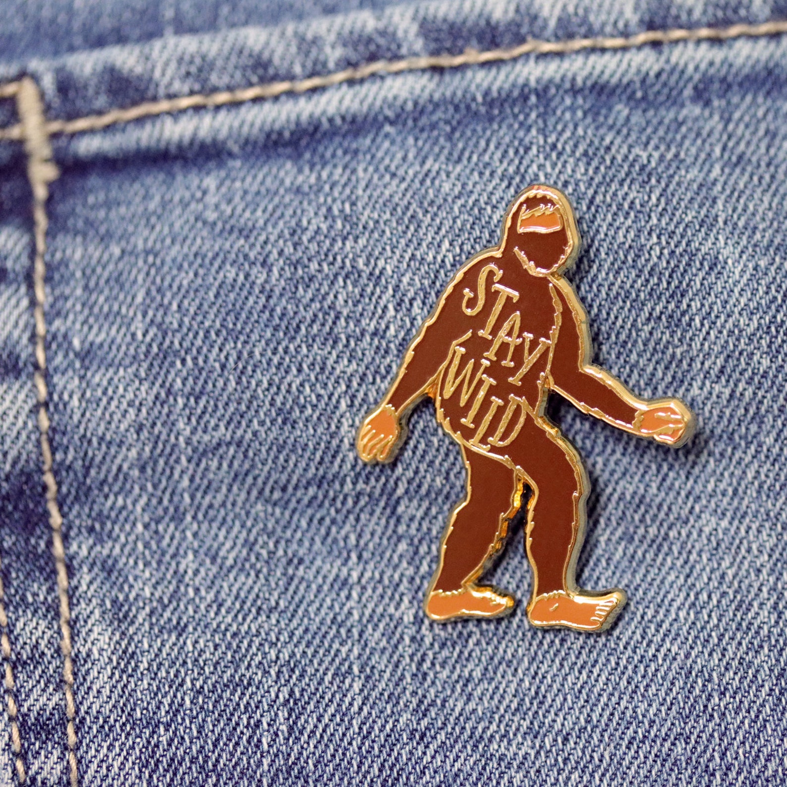 BIGFOOT Enamel Pin Sasquatch Yeti Hard Enamel Pin Cryptid | Etsy