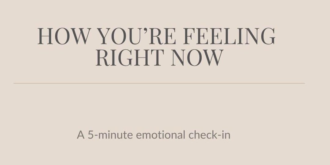 How You're Feeling Right Now - A Gentle Emotional Check-in Journal - Etsy