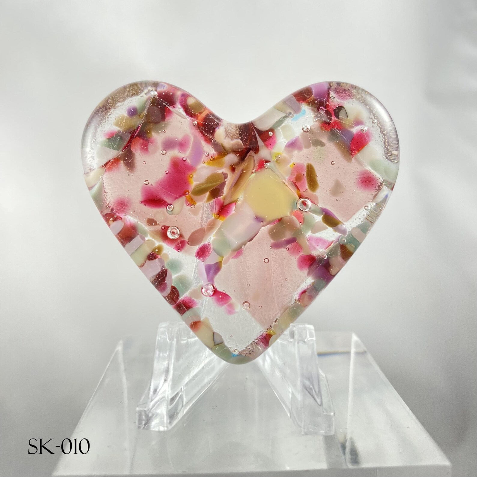 Fused Glass Heart (sk) - Etsy