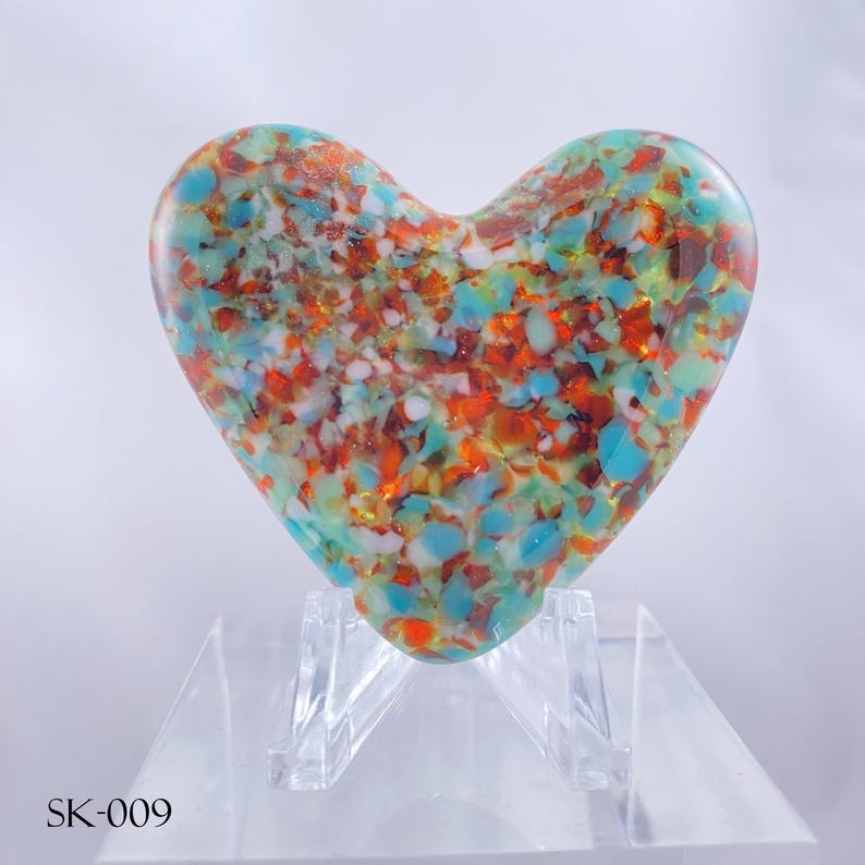 Fused Glass Heart (sk) - Etsy