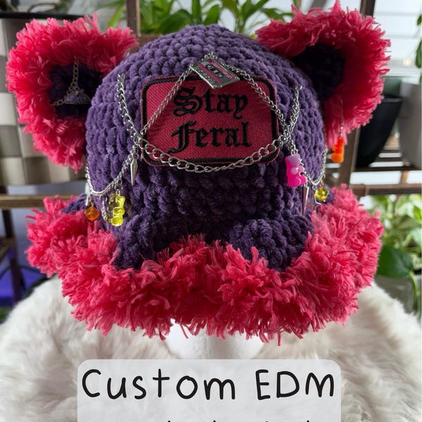Custom Crochet Rave Hats - Etsy