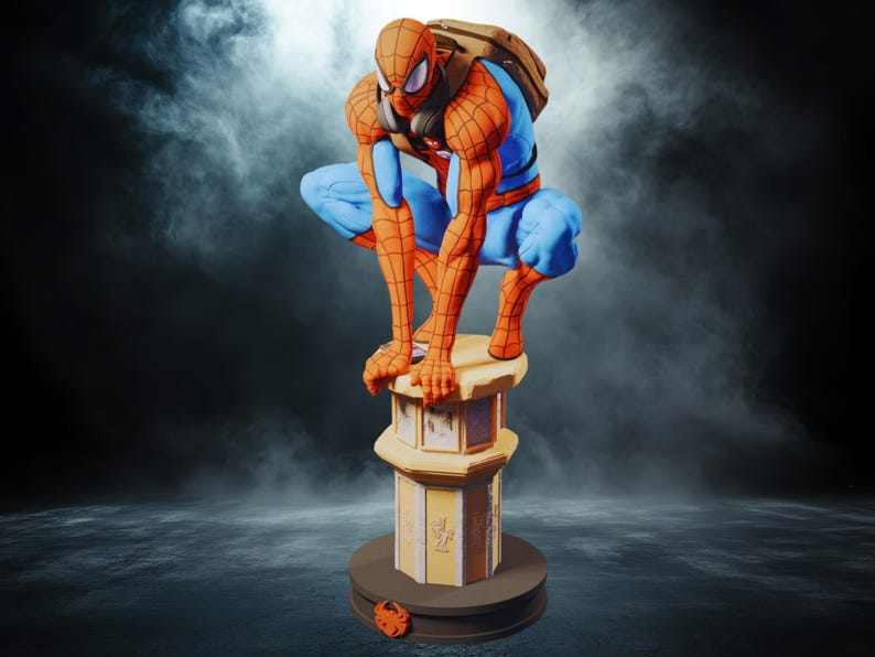 Spiderman STL Fan Art Figure | Comic Superhero Statue | 3D Printable ...