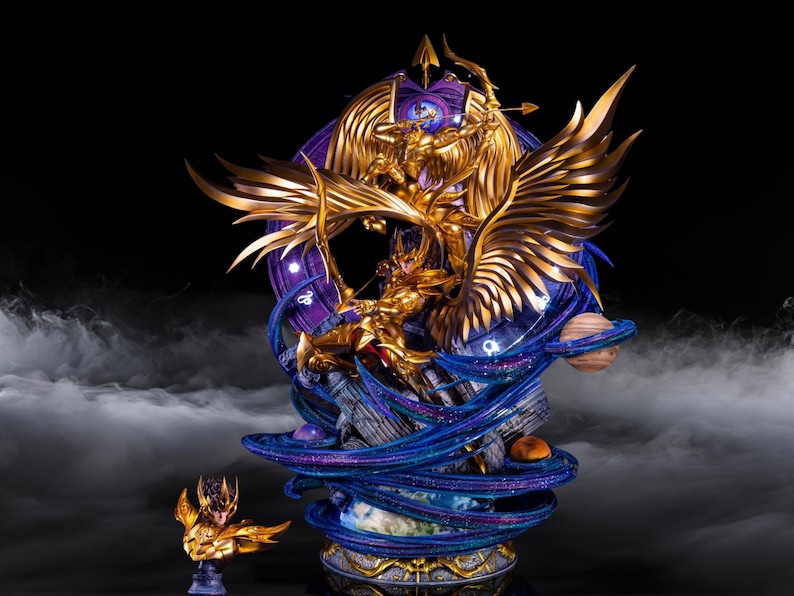 Golden Archer Guardian STL | Zodiac Bow Warrior Diorama | Mythic ...