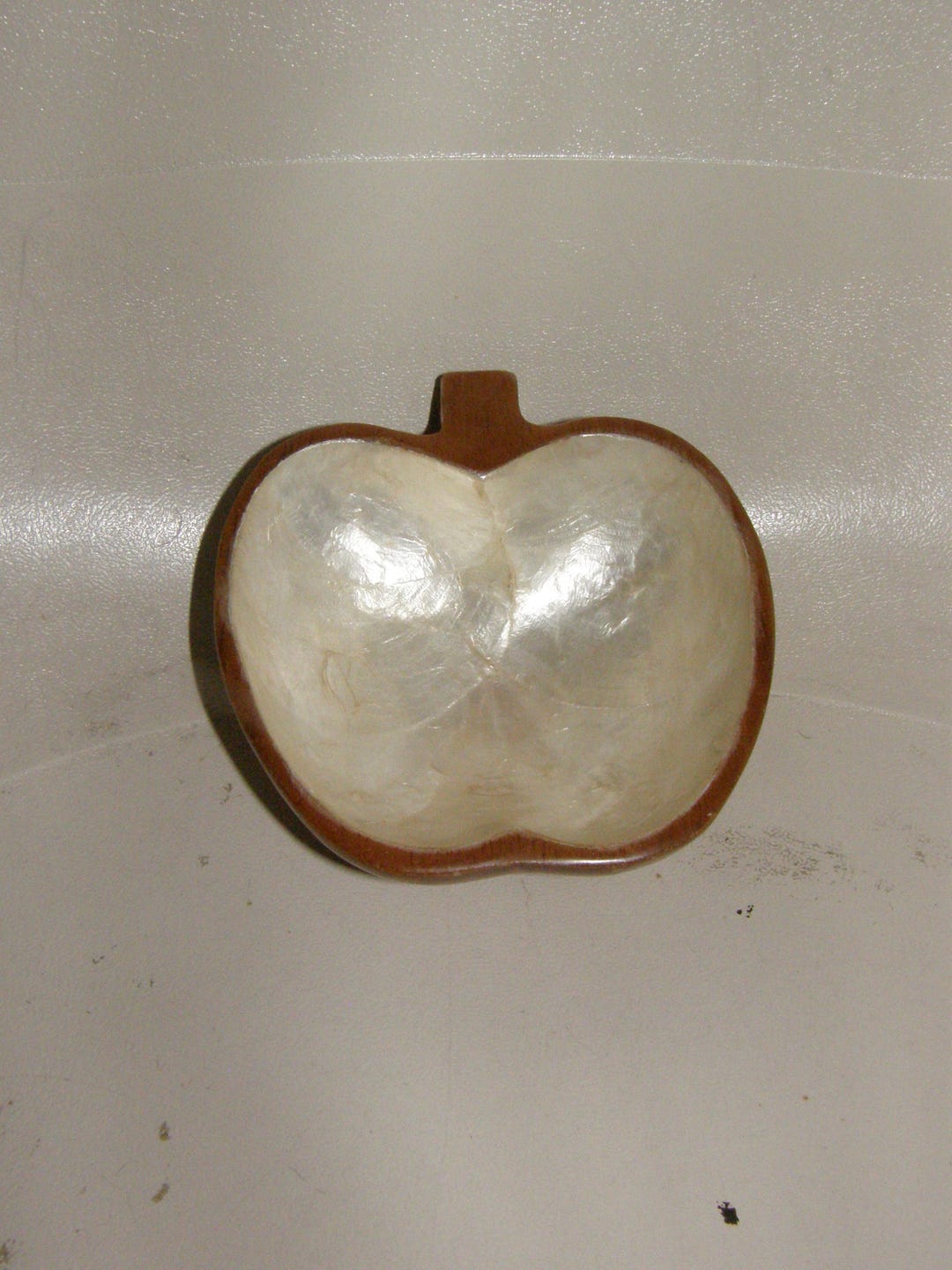 Wooden Apple Mother of Pearl Bowl - Etsy