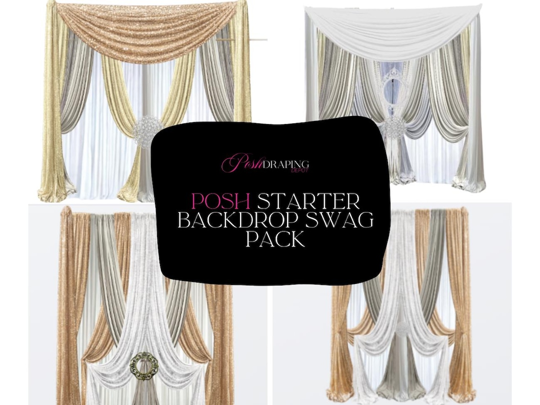 Posh Starter Backdrop Swag Pack | Backdrop Design Assets for Designers ...