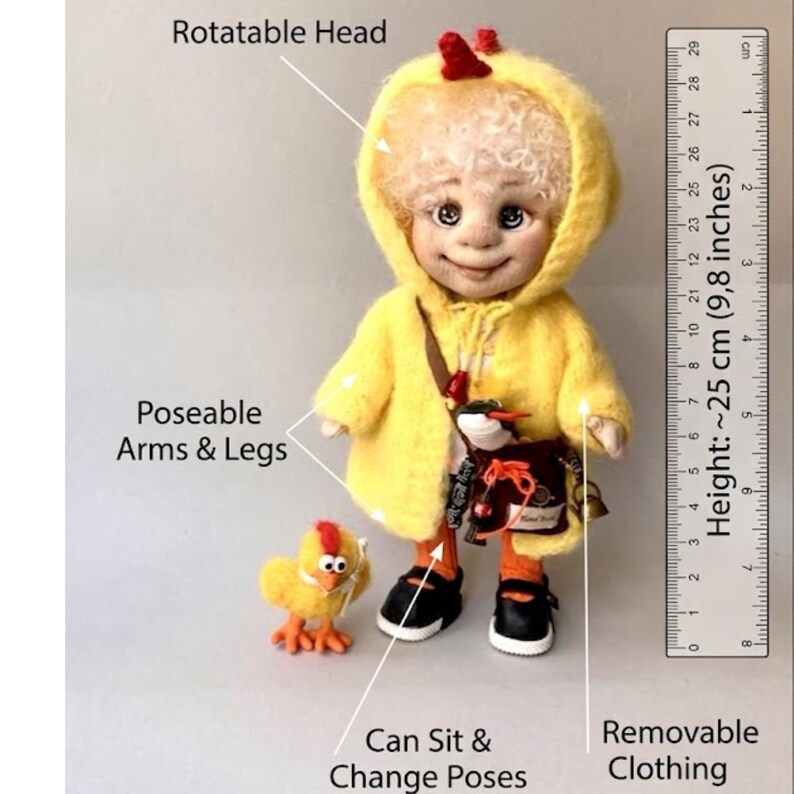 Personalized Birthday Gift, Handmade Dress up Doll With Clothes,textile ...