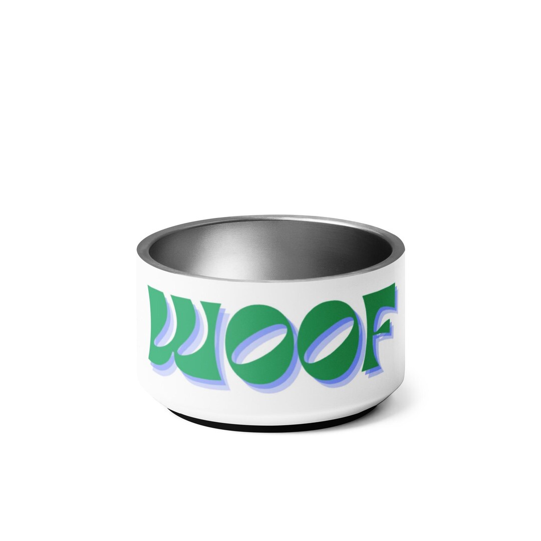 Woof Pet Bowl - Etsy