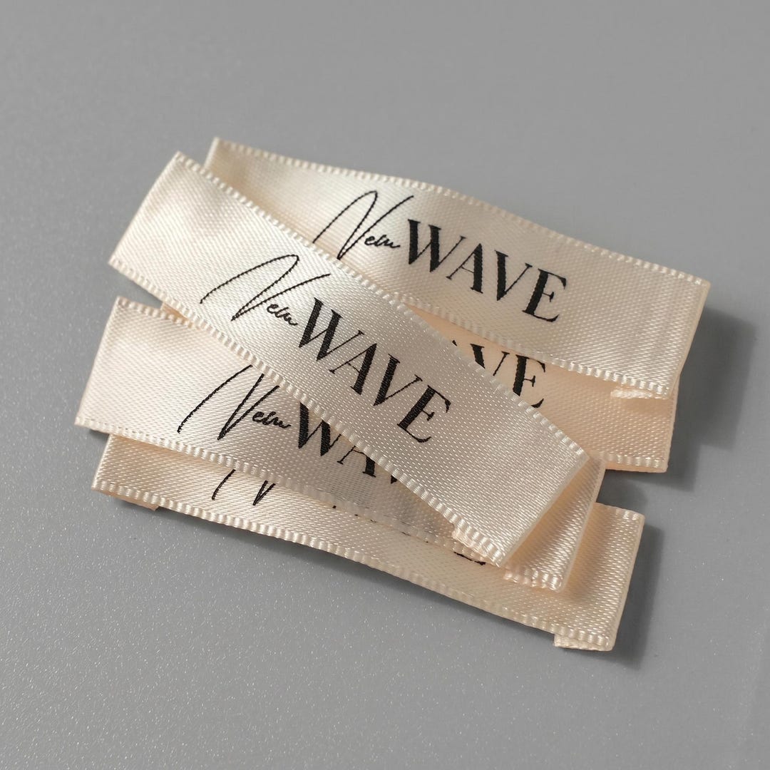 Custom Satin Sewing Labels, Personalized Clothing Tags With Logo, Fold ...