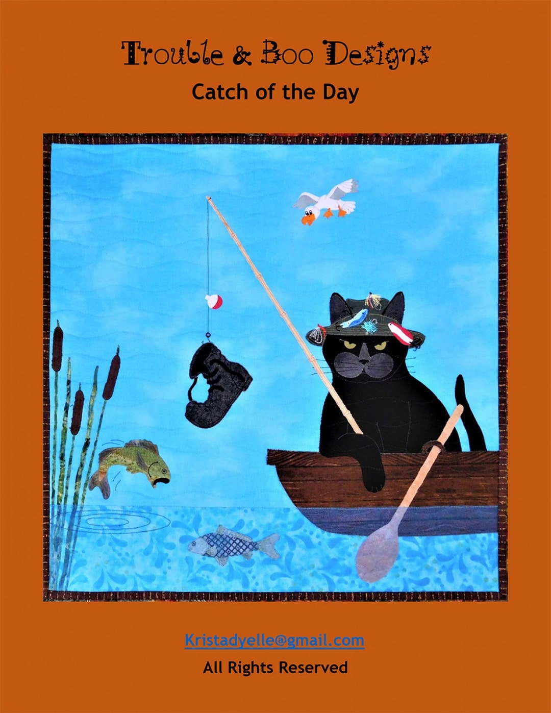 Catch of the Day Wall Hanging Pattern, Trouble & Boo, Startingstitches ...