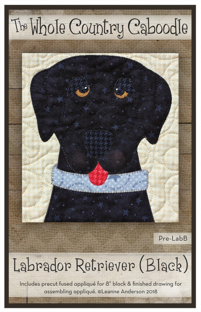 Labrador Retriever black Precut Fused Applique the Whole - Etsy