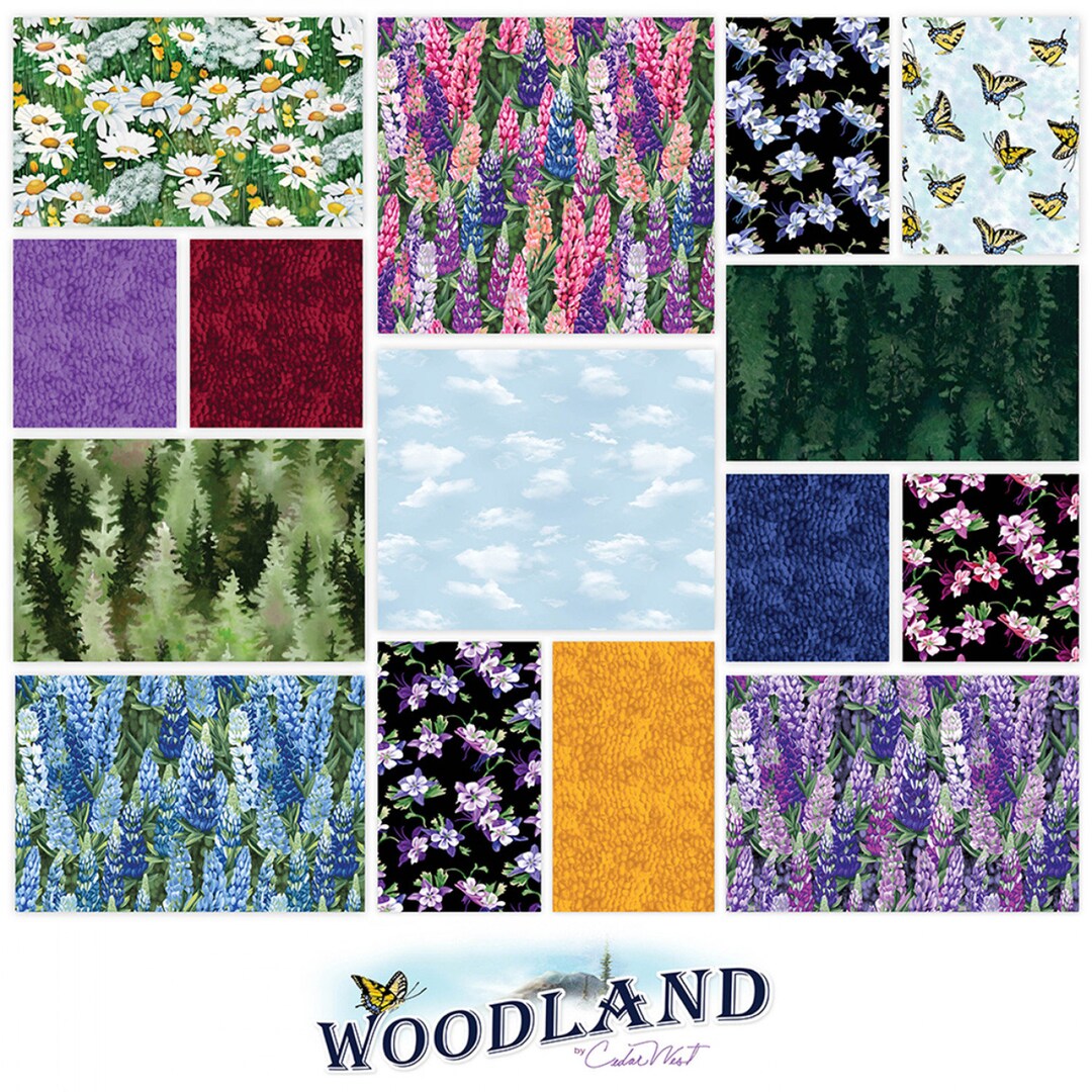 Woodland Charm Pack, Clothworks, Cedar West, Startingstitches, 5 ...