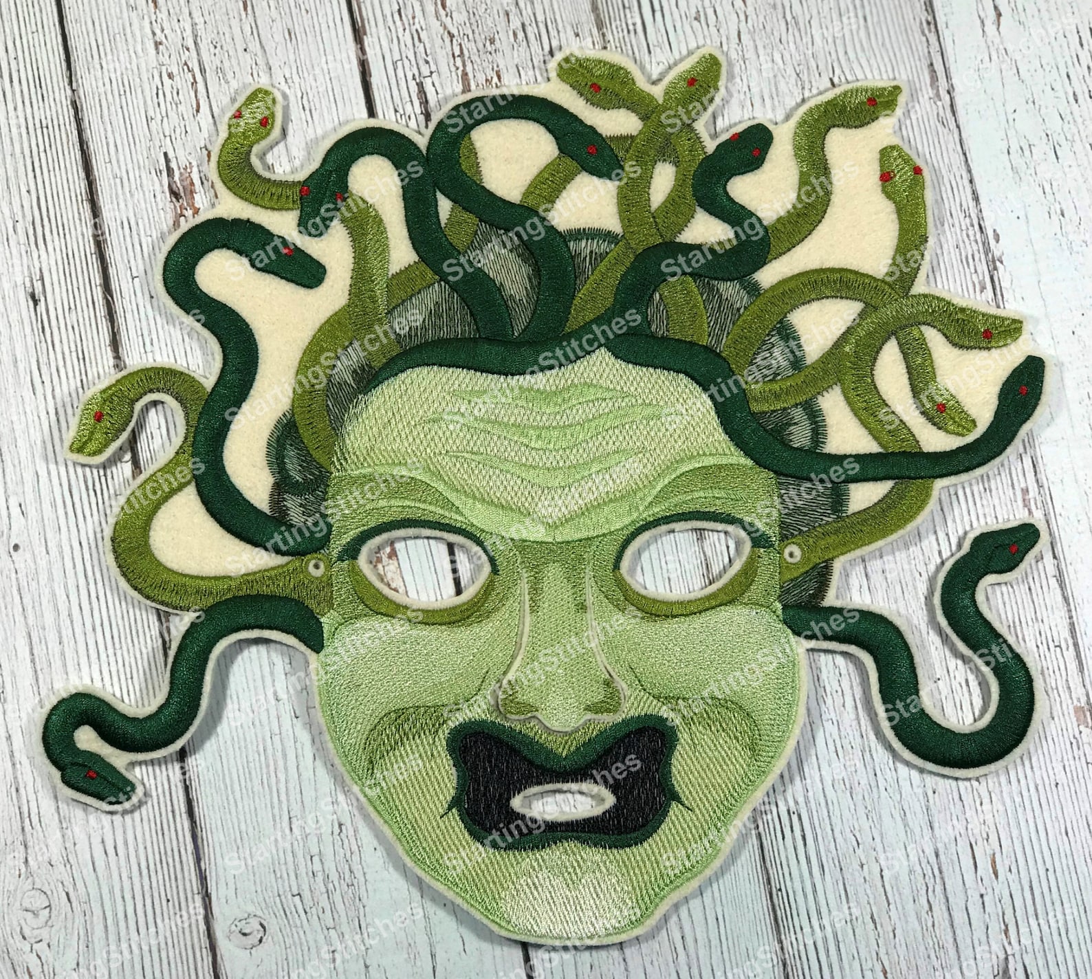 Medusa Embroidered Face Mask 3 Sizes Fun Mask Halloween | Etsy