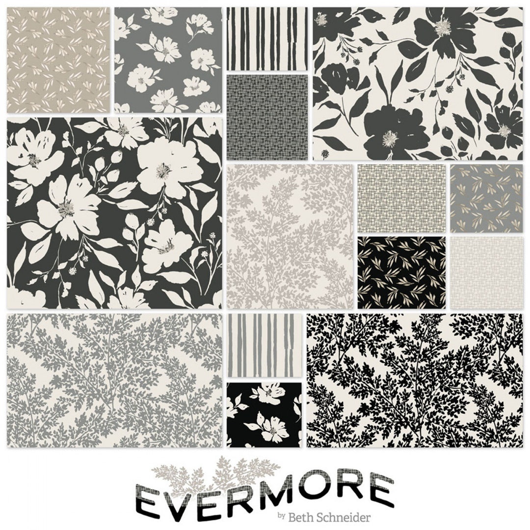 Evermore Layer Cake, Clothworks, Beth Schneider, Startingstitches, 10 Squares, 100% Cotton ...