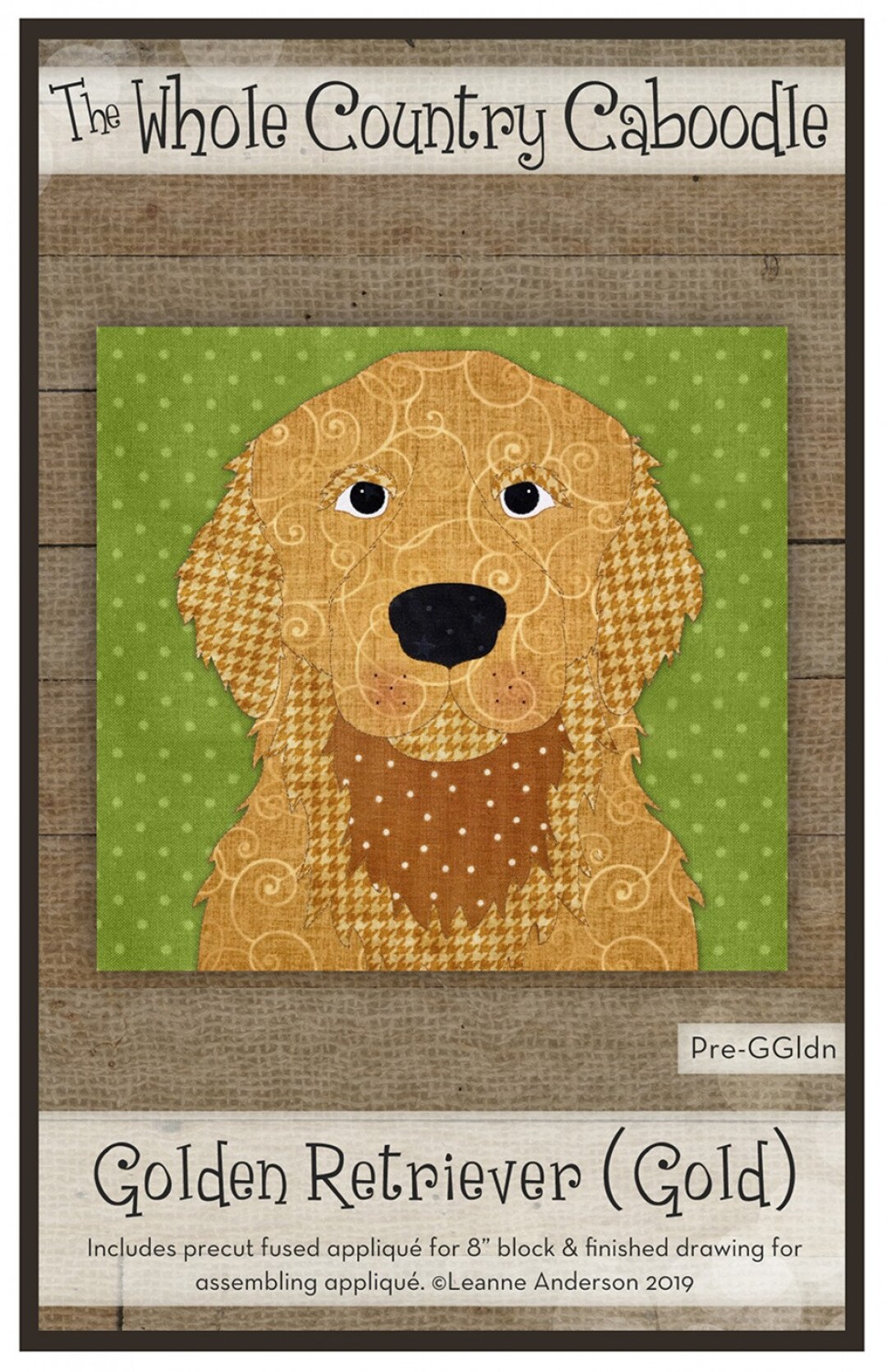 Golden Retriever gold Precut Fused Applique, the Whole Country Caboodle ...
