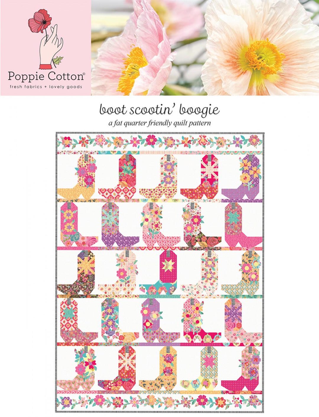 Boot Scootin' Boogie Quilt Pattern, Poppie Cotton, Startingstitches ...