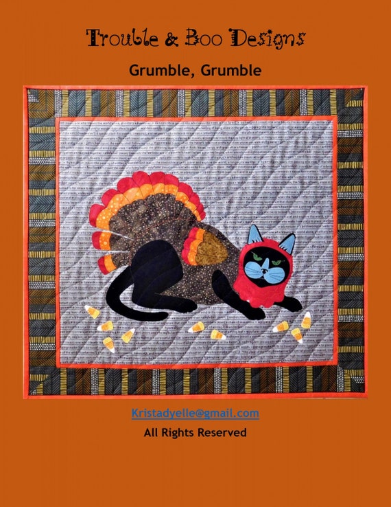 Grumble Grumble Wall Hanging Pattern Trouble & Boo TB3002 - Etsy