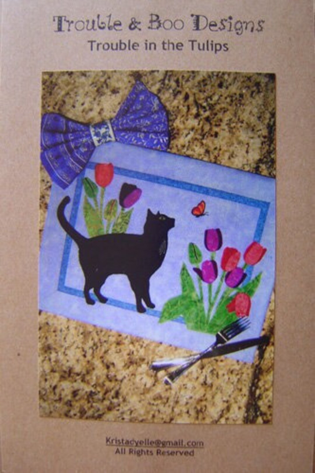 Trouble in the Tulips Placemat Pattern Trouble & Boo - Etsy