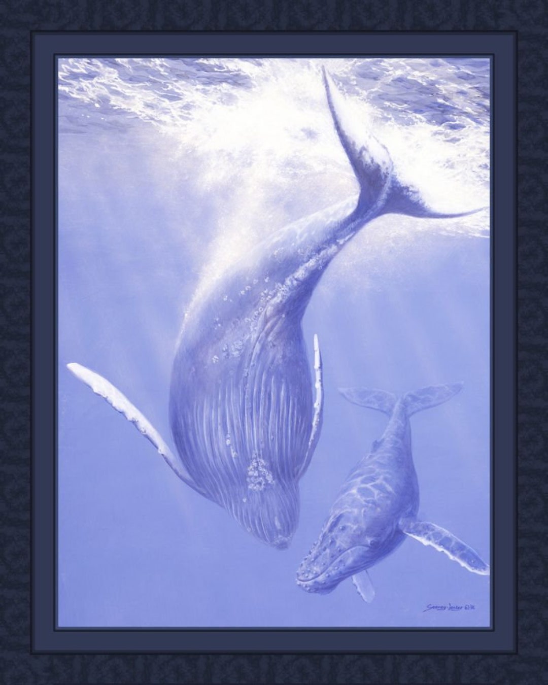 Ohana Blue Fabric Panel, MDG, John Seerey-lester, Startingstitches, 100 ...