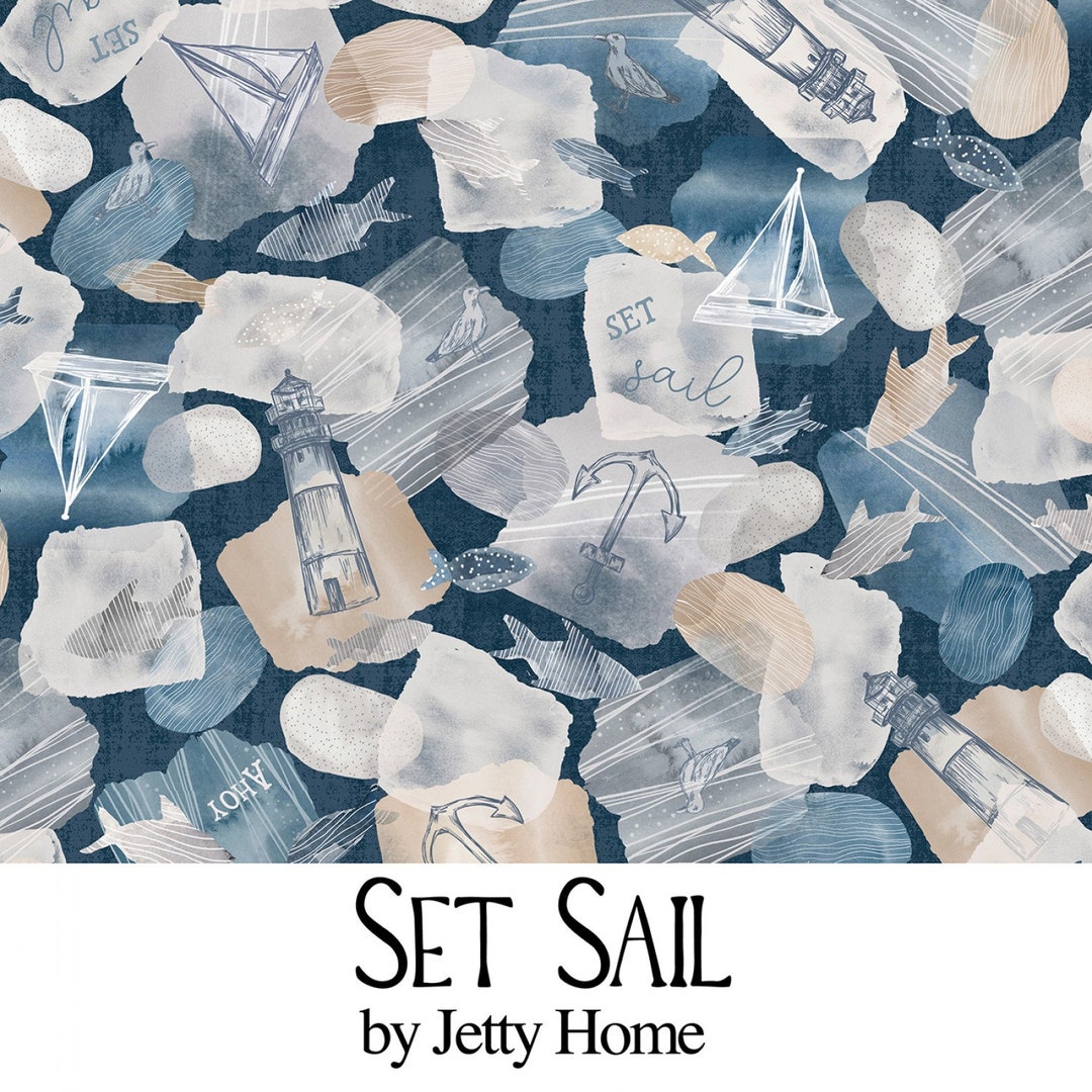 Set Sail Charm Pack, P&B Textiles, Jetty Home, Startingstitches, 5 ...