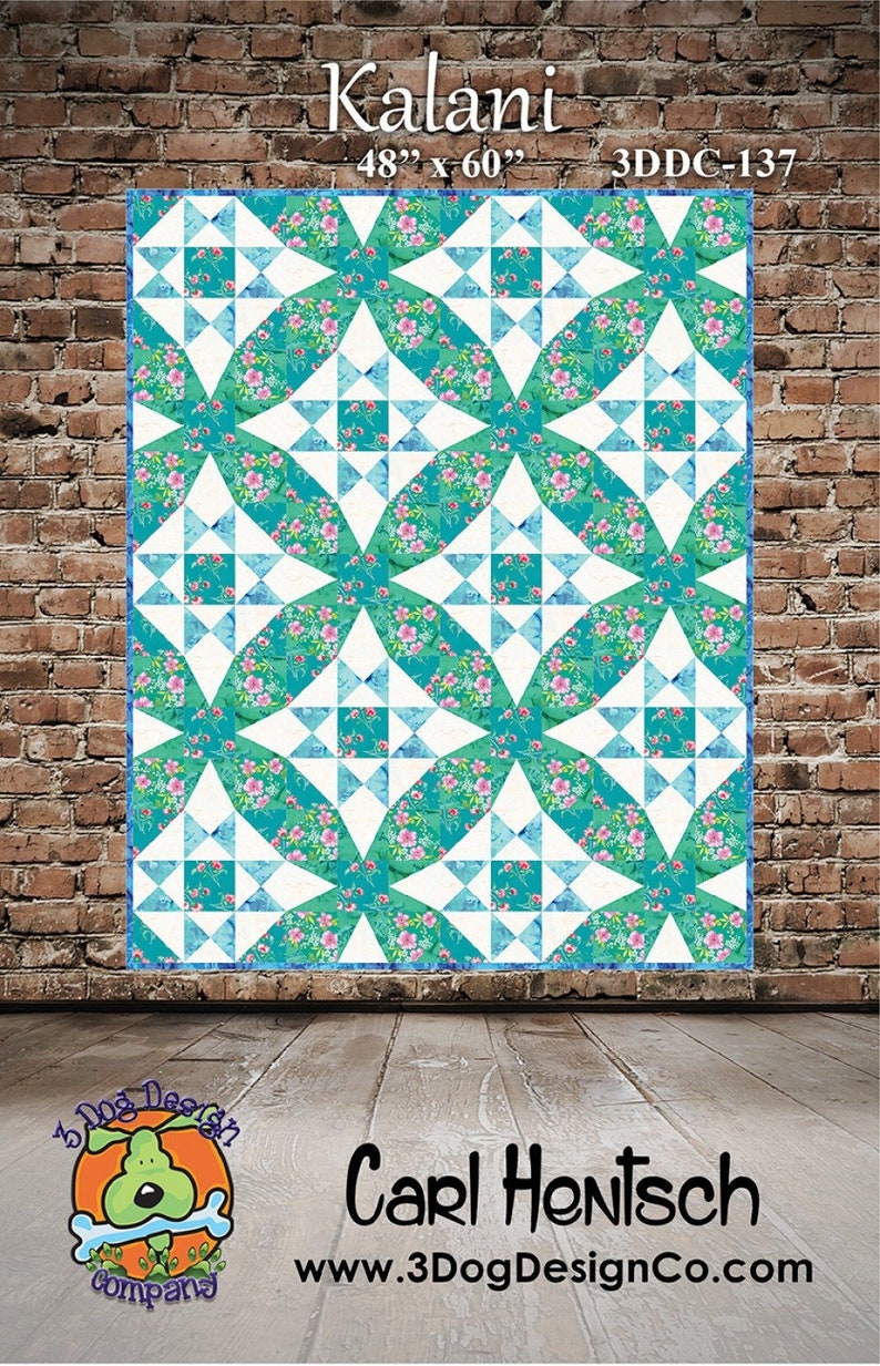 Kalani Quilt Pattern 3 Dog Design Company 3DDC-137 Carl - Etsy