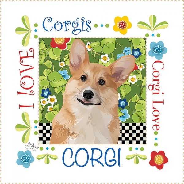 Corgi Fabric by the Yard - Etsy