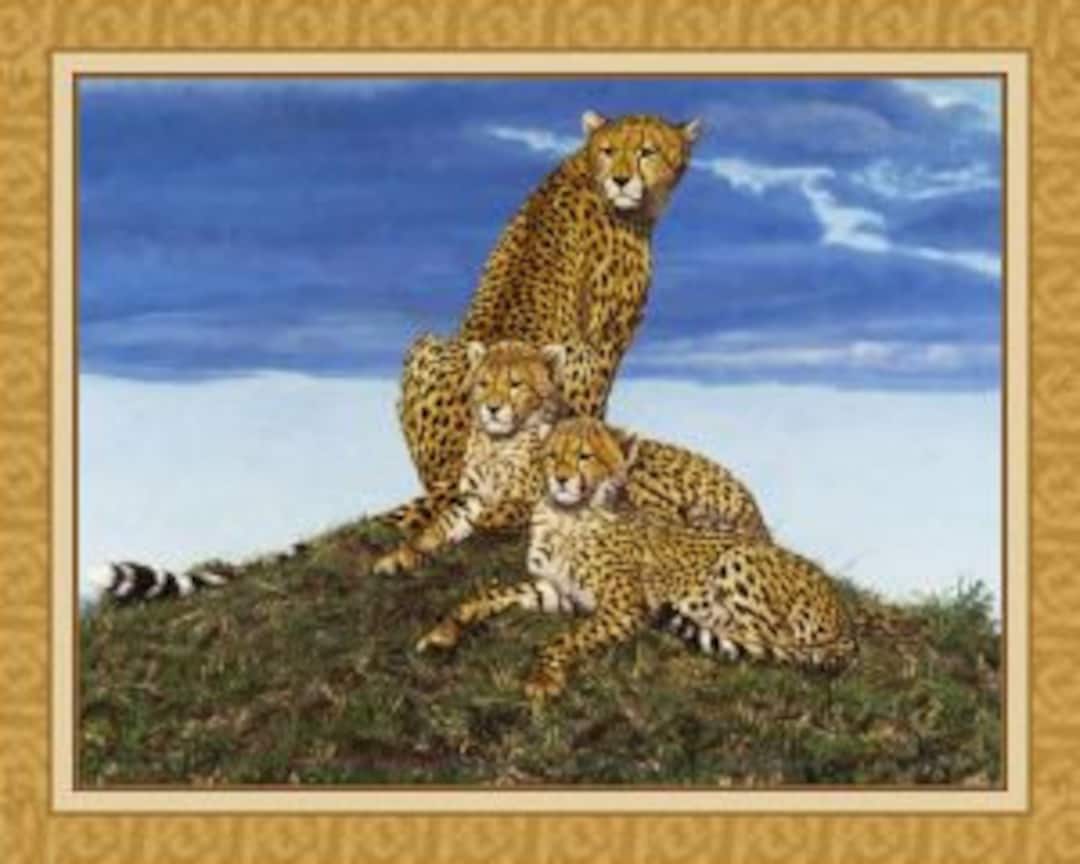 Storm Watcher Cheetahs Fabric Panel, Marshall Dry Goods ...