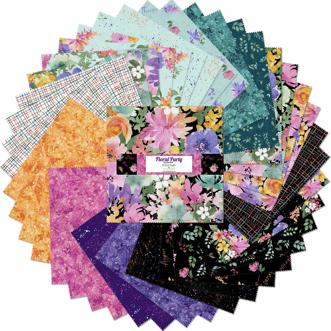 Floral Party Layer Cake, Wilmington Prints, Joy Hall, Startingstitches ...