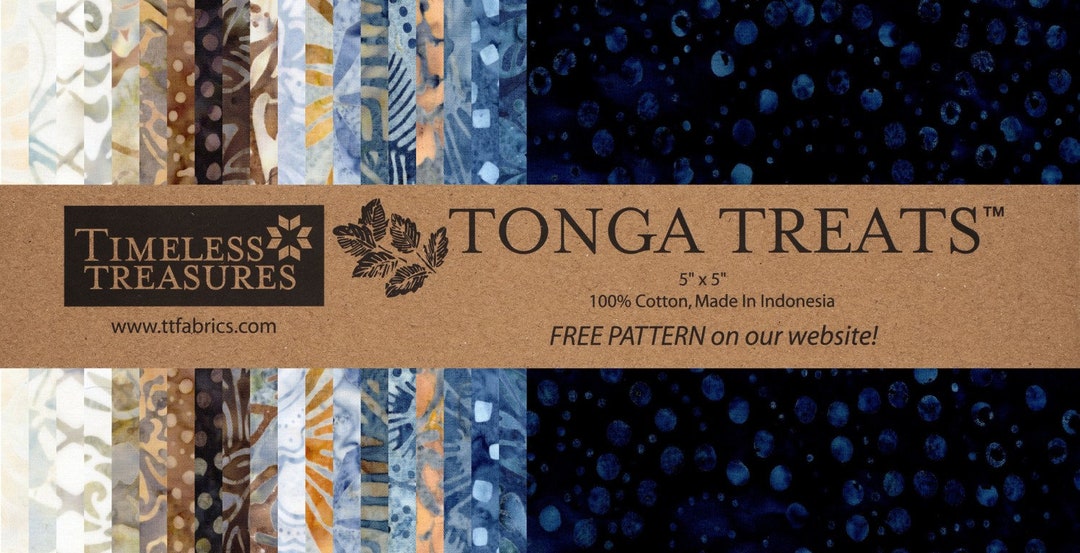 Tonga Treats Lakeside Charm Pack, Timeless Treasures, Startingstitches ...