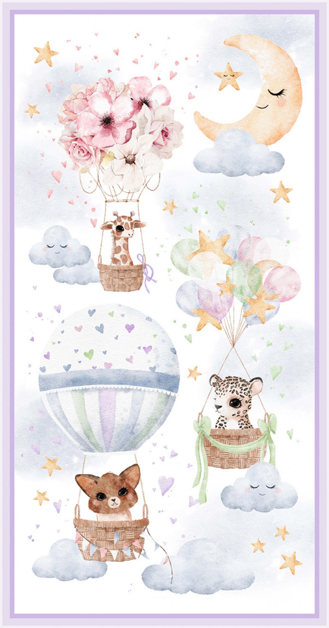 Celestial Babies Fabric Panel, Michael Miller Fabrics, Startingstitches ...