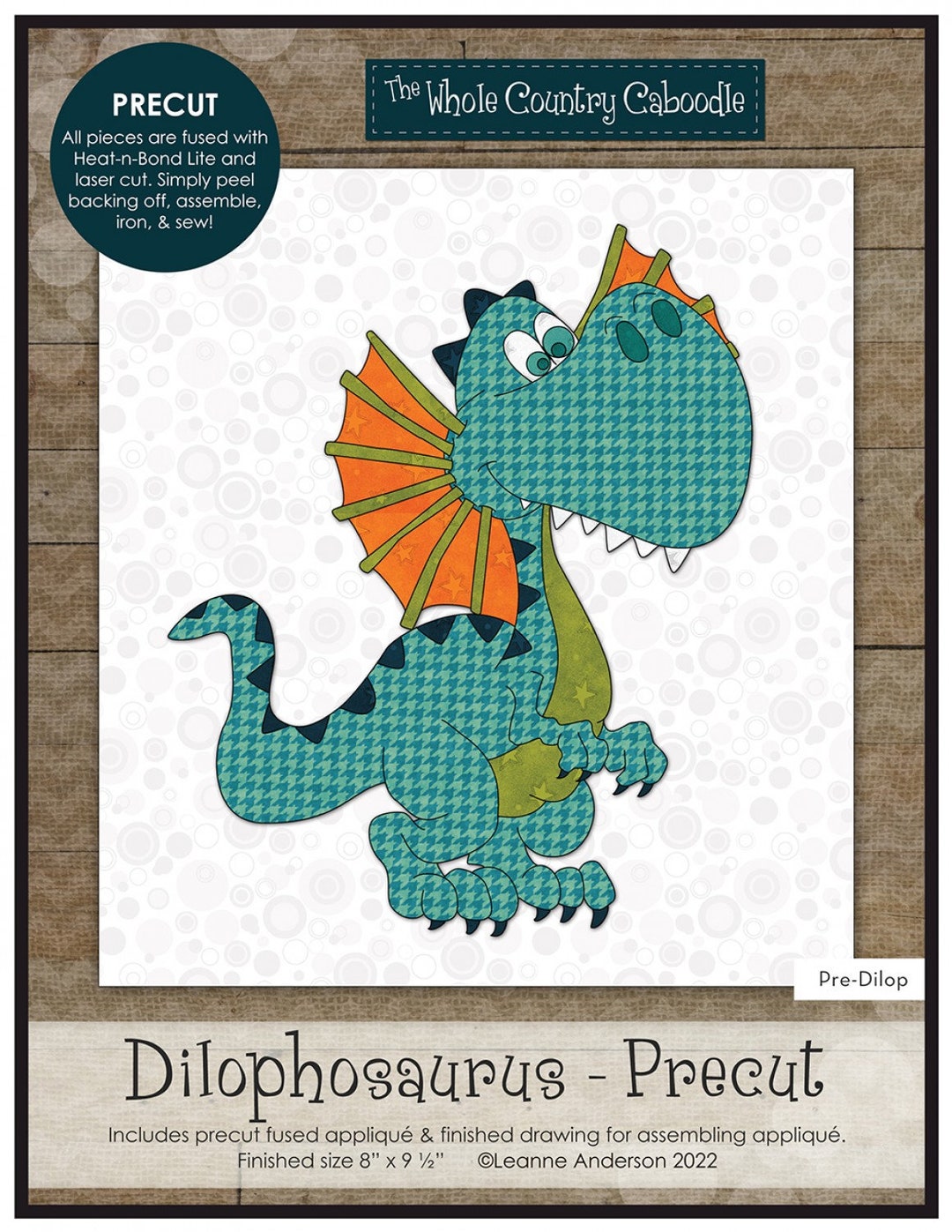 Dilophosaurus Precut Fused Applique, the Whole Country Caboodle, Pre ...