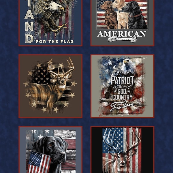 Patriotic Quilt Panels - Etsy