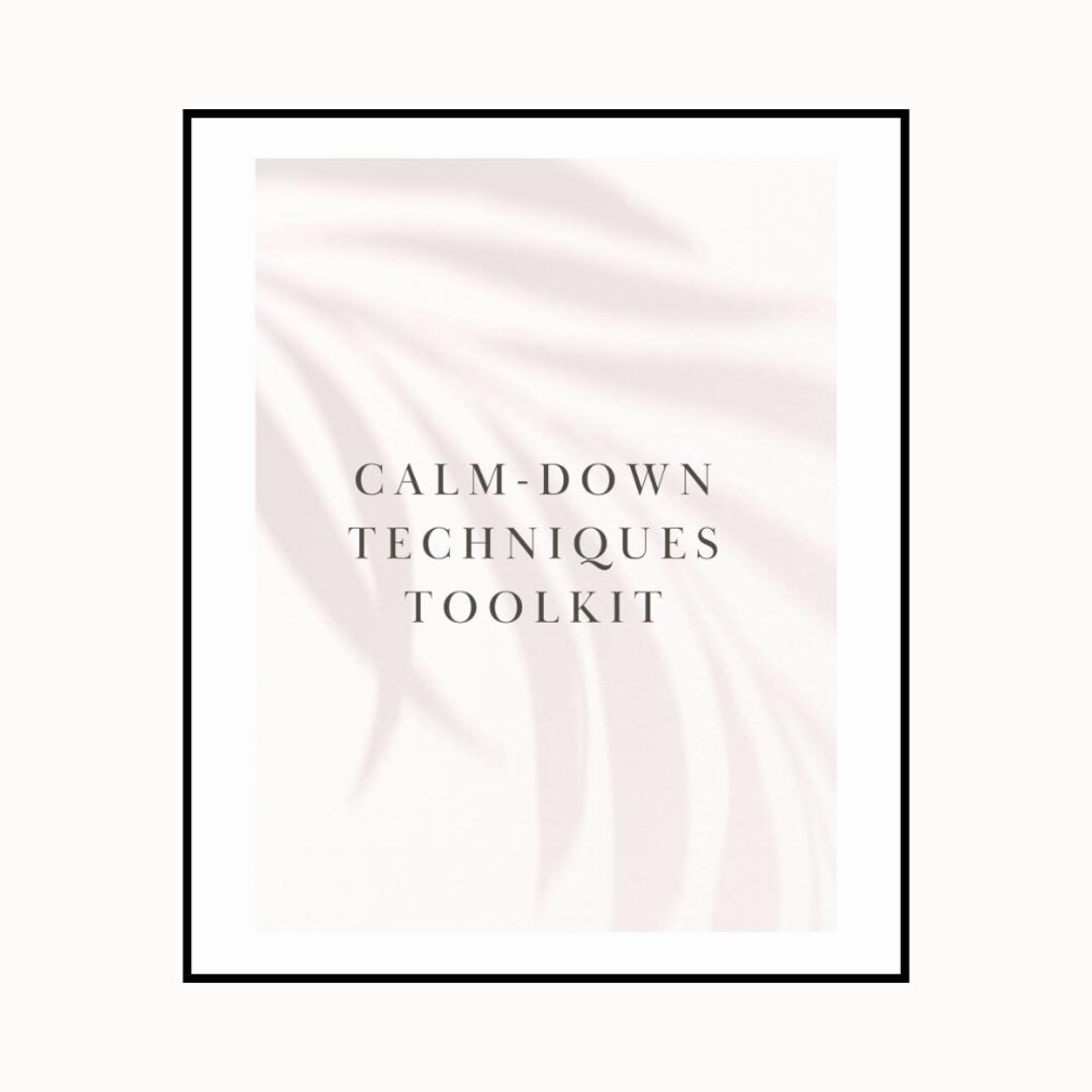 Calm-down Techniques Toolkit| Printable and Editable PDF | Breathing ...