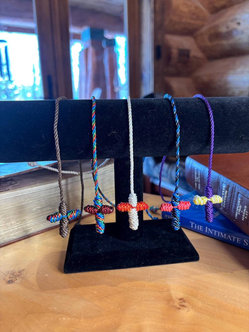 Collection (5) Hand‑tied Cross Bookmarks (set of 5) | Christian Gifts ...
